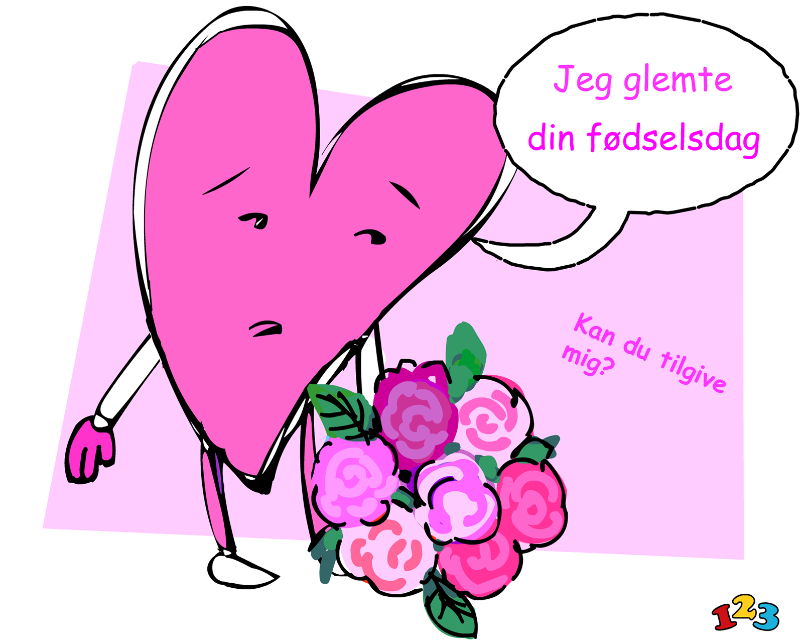 Tilgiv mig - Fødselsdagskort - gratis postkort fra 123kort.dk