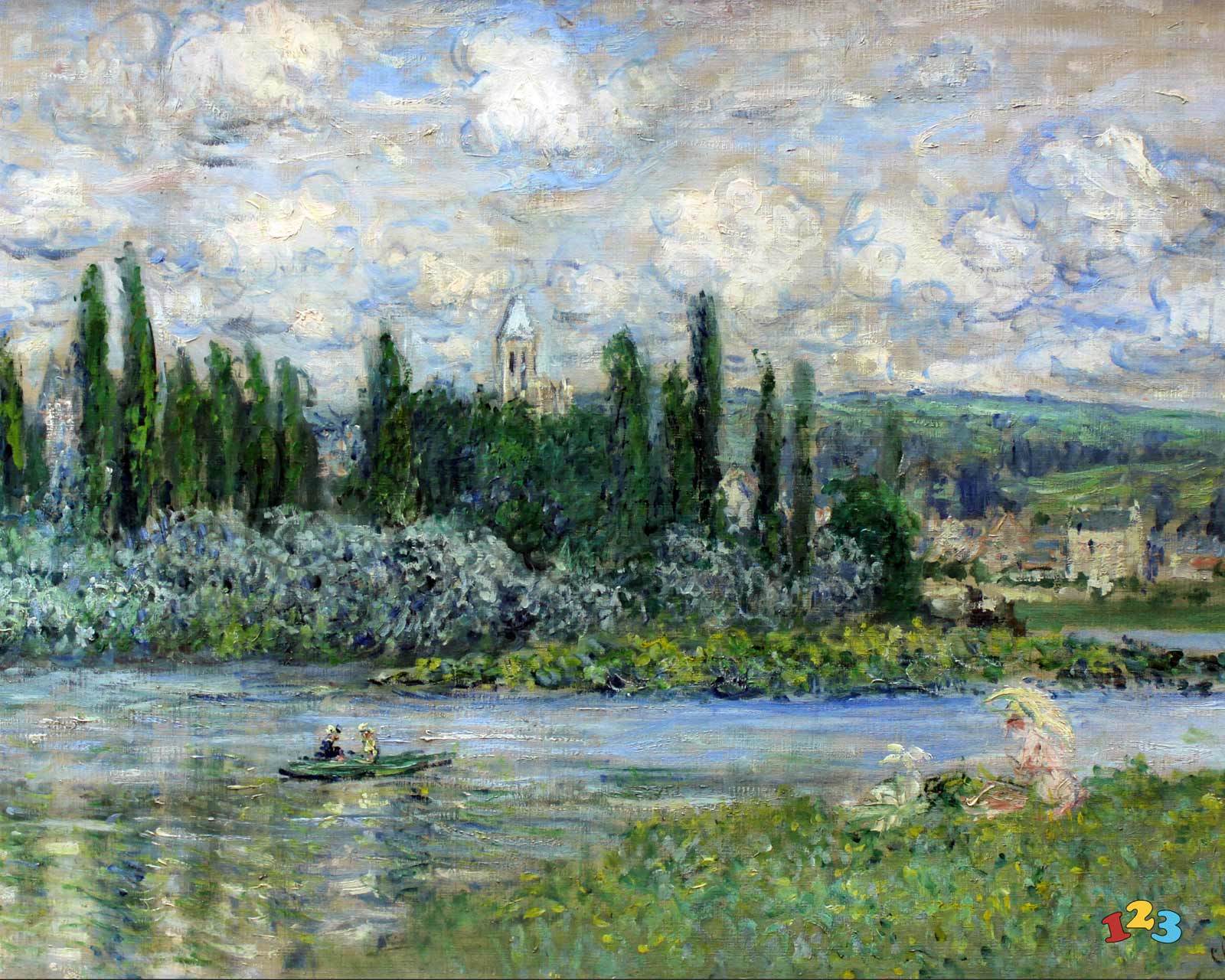 C. Monet, Landskab - Berømte malerier - gratis postkort fra 123kort.dk
